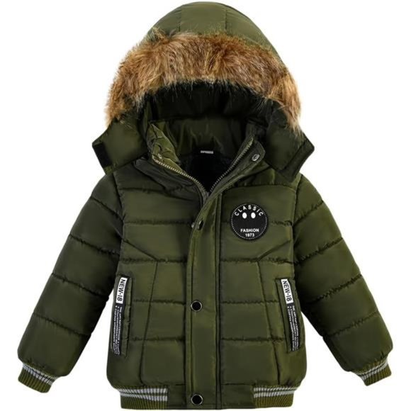 Jackets & Coats | Boys Down Jacket Fur Collar Hood Winter Snowsuit Coat ...